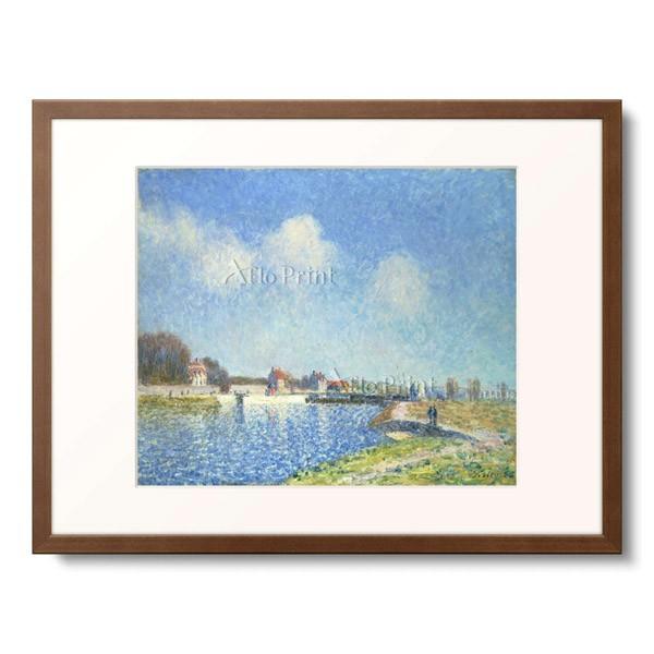 作家名： アルフレッド・シスレー ( 1839年 - 1899年 ) ジャンル： 印象派 Artist:  Sisley, Alfred,1839-1899 Imagetitle:  Die Schleuse von Saintes Mam...