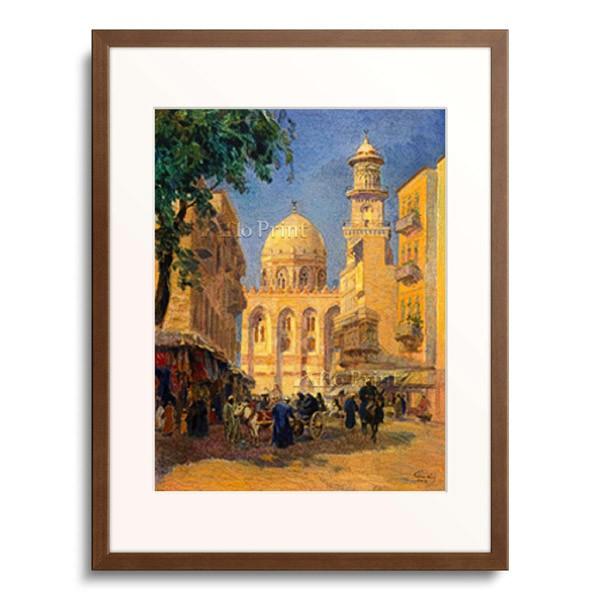 Artist:  Cserna, Karoly,1867-1944 Imagetitle:  Vor einer Moschee in Kairo Dimensions:  81,5 x 50 cm Location:  Private C...