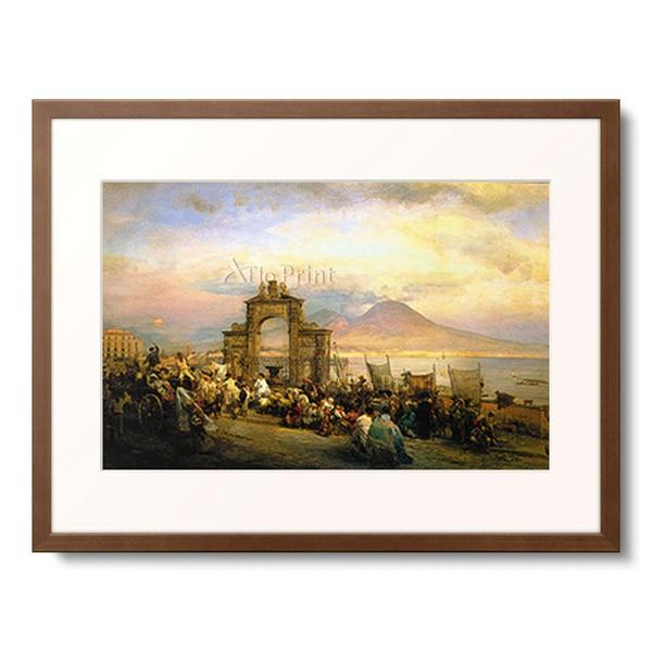 作家名:オズワルド・アーヘンバッハドイツの画家風景画Artist: Achenbach, Oswald,1827-1905 Imagetitle:Markttag in Neapel. 1875. Dimensions: 100 x 148...