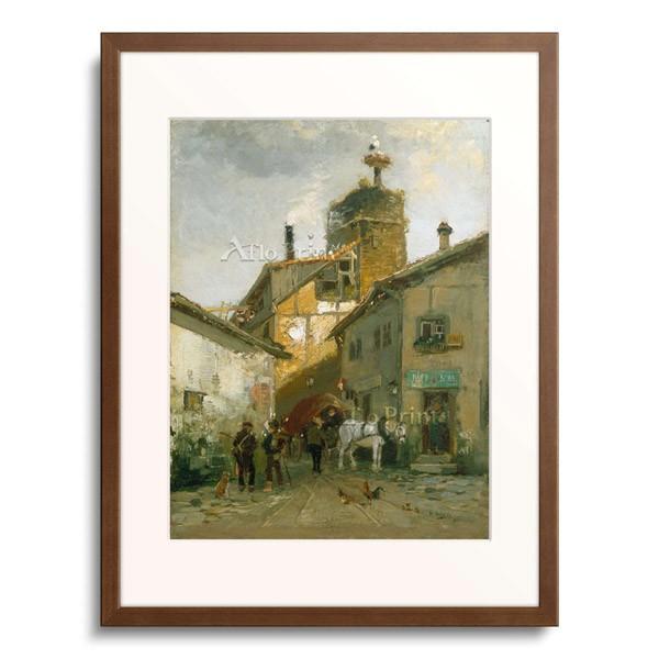 Artist:  Muhlig, Hugo,1854-1929 Imagetitle:  Idyllic village. Dimensions:  27 x 20,5 cm Medium:  Oil/Wood Location:  Pri...