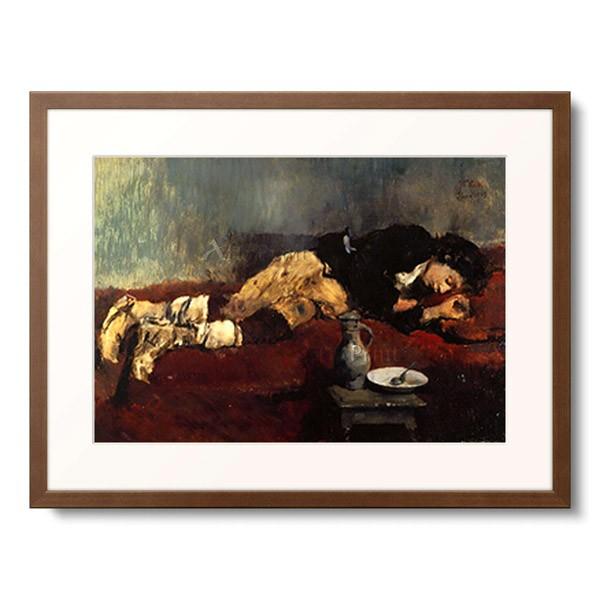 Artist:  Leibl, Wilhelm,1844-1900 Imagetitle:  Savoyard Boy Sleeping. 1869. Dimensions:  44 x 64 cm Location:  St. Peter...