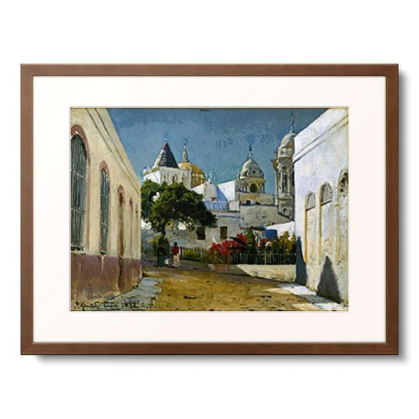 作家名:ペーダー・モルク・モンステッドArtist: Moensted, Peder,1859-1941 Imagetitle:Stadtansicht in Cadiz/Spanien. 1892. Dimensions: 25 x 34...