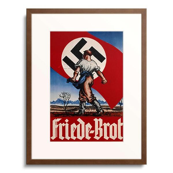 Artist:  Plakatkunst Imagetitle:  Friede - Brot. NSDAP-Plakat 1938. Von L.Adler. Dimensions:  94,8 x 62,8 cm Medium:  Co...