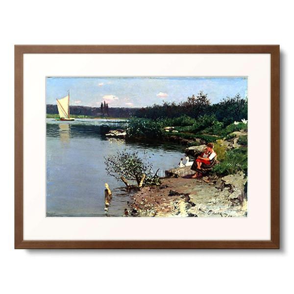 Artist:  Leistikow, Walter,1865-1908 Imagetitle:  Riverbank. 1887. Dimensions:  41 x 58 cm Location:  Private Collection