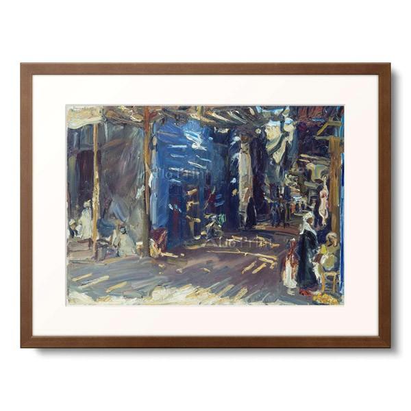 作家名： マックス・スレフォークト (1868年-1932年)国籍：  ドイツ ジャンル：  印象派 Artist:  Slevogt, Max,1868-1932 Imagetitle:  Bazarstrasse in Assuan. ...