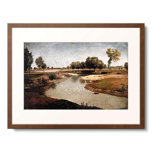 Artist:  Schirmer, Johann Wilhelm,1807-1863 Imagetitle:  Am Bach (zwischen Julich und Duren). Dimensions:  35 x 52 cm Me...