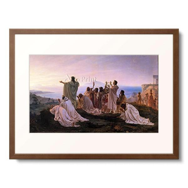 Artist:  Bronnikoff, Feodor Andrejew,1827-1902 Imagetitle:  Hymnus an die untergehende Sonne im antiken Griechenland. 18...