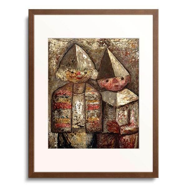 Artist:  Makowski, Tadeusz,1882-1932 Imagetitle:  A littel girl with a little boy. About 1930 Dimensions:  72,5 x 58,8 c...