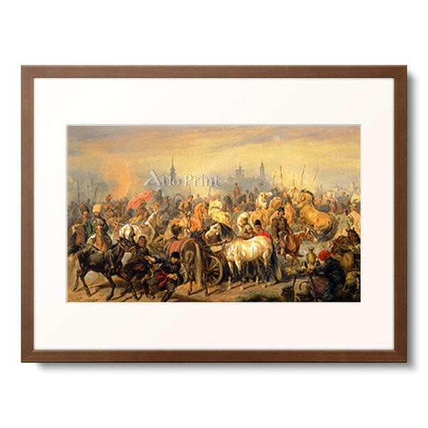 Artist:  Kossak, Juliusz,1824-1899 Imagetitle:  Pferdemarkt in der Umgebung von Warschau 1866 Dimensions:  63,5 x 102,4 ...