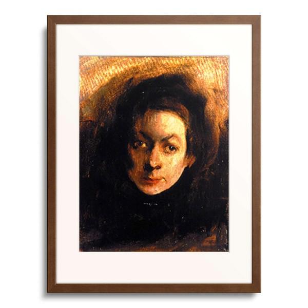 Artist:  Krzyzanowski, Konrad,1872-1922 Imagetitle:  Portrait der Malgorzata Matzke um 1900 Dimensions:  44 x 33,5 cm Me...