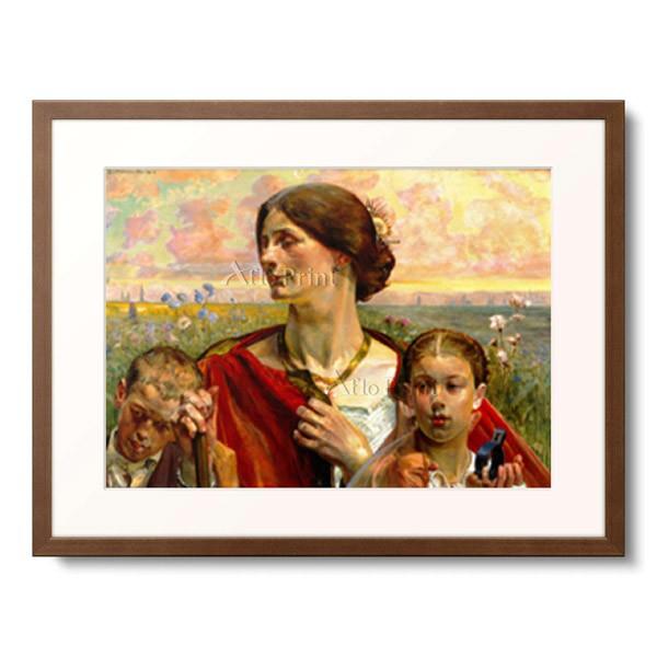 Artist:  Malczewski, Jacek,1854-1929 Imagetitle:  Tafel "Heimat" eines Triptychons 1903 Dimensions:  69,5 x 98 cm Medium...