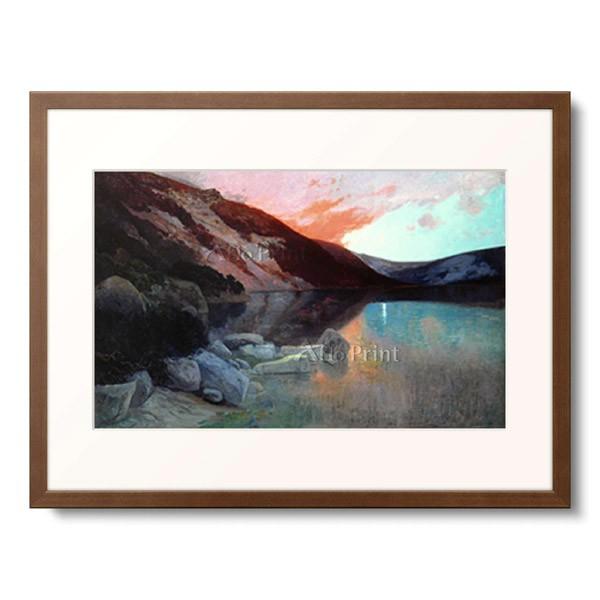 Artist:  Morgenstern, Karl Ernst,1847-1928 Imagetitle:  Mondscheinnacht uber dem Bergsee Wielki Staw in der Tatra 1905 D...