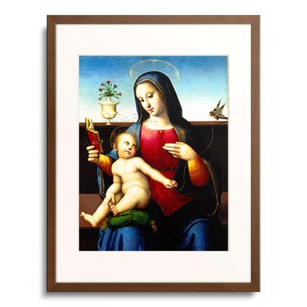 Artist:  Leonardo da Pistoia,Anfang 16. Jahrh Imagetitle:  Madonna mit Kind und Stieglitz Dimensions:  77 x 58,5 cm Medi...