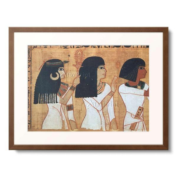 所蔵：ルーヴル美術館Artist:  Agyptisch Imagetitle:  A. d. Buch des Todes d. Bedoved: Der Verstorbene, s. Mutter u. s. Schwester fo...