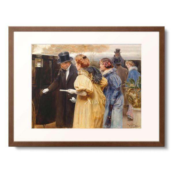 Artist:  Cirera, Roman Rivera,1848-1935 Imagetitle:  Ausfahrt zum Ball Dimensions:  62,8 x 81 cm Location:  Christie's I...