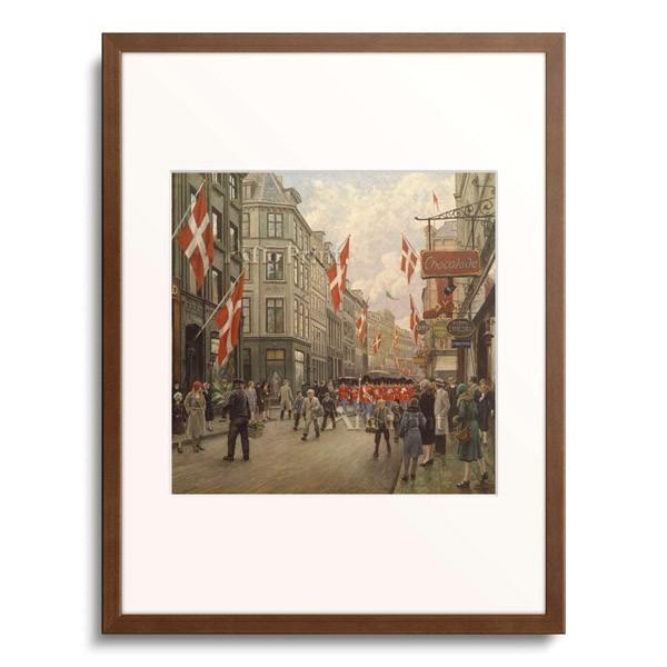 作家名:ポール・フィッシャーArtist:Fischer, Paul,1860-1934 Imagetitle:The Royal Danish Lifeguards Marching Through Ostergade, Copenhag...
