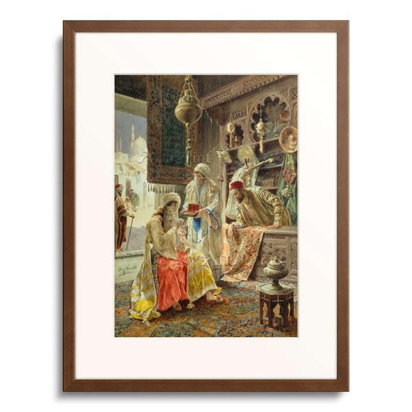 Artist:  Simonetti, Ettore,Ende 19. Jahrhundert Imagetitle:  With the jewelry box at a merchant in the bazaar. Dimension...