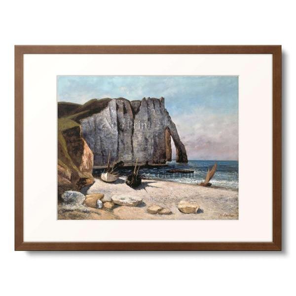 作家名:ギュスターヴ・クールベ  (1819年 - 1877年)国籍:フランスジャンル:写実主義 Artist: Courbet, Gustave,1819-1877 Imagetitle:The Cliffs at Etretat. 18...