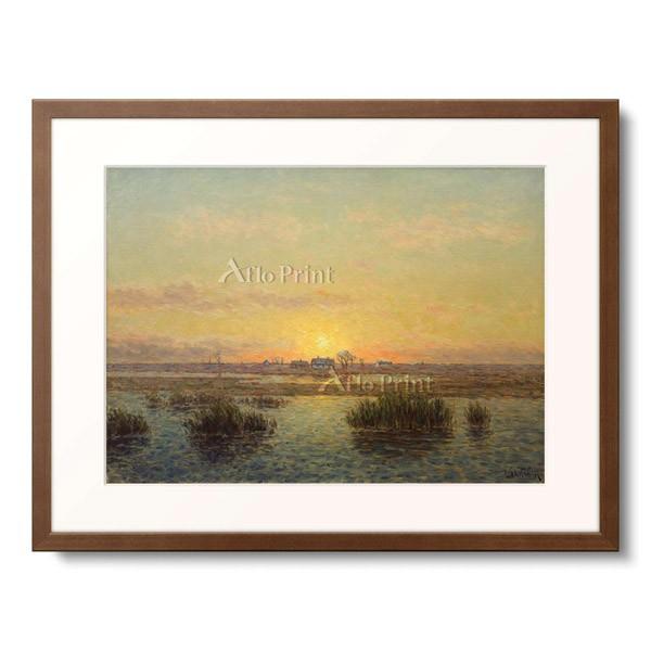 Artist:  Ekstrom, Per,1844-1935 Imagetitle:  Sunset, Oland. (undated) Dimensions:  80,7 x 110,3 cm Medium:  Oil/Canvas L...