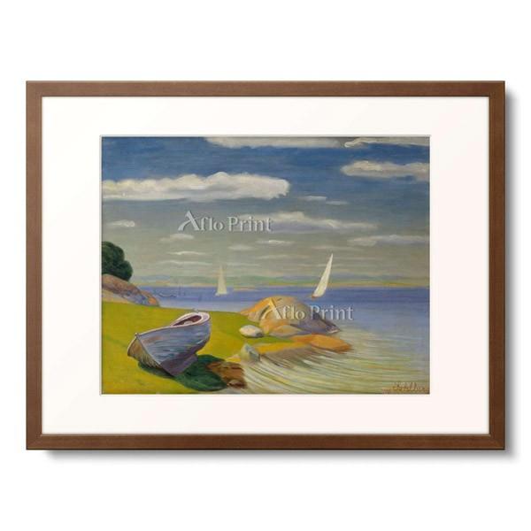 Artist:  Sohlberg, Harald,1869-1935 Imagetitle:  Boat at the shore of Viksfjord. 1918 Dimensions:  45 x 57 cm Location: ...