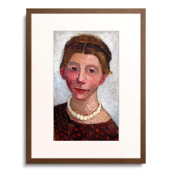Artist:  Modersohn-Becker, Paula,1876-1907 Imagetitle:  Self-portrait with white pearl necklace. 1906 Dimensions:  41,5 ...