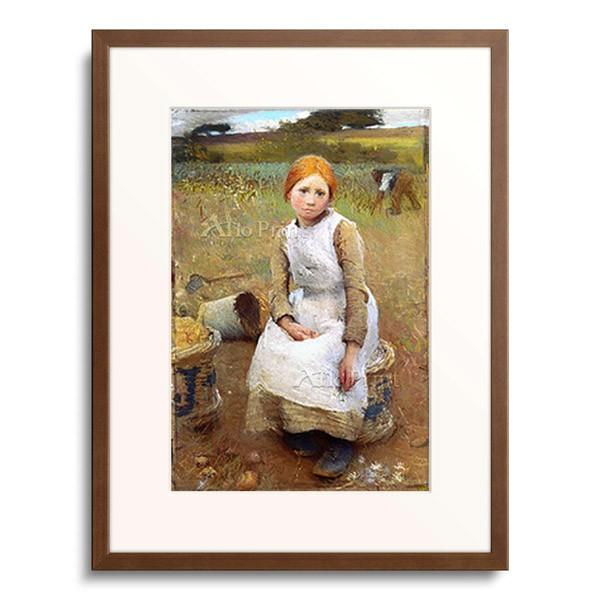 Artist:  Clausen, Sir George,1852-1944 Imagetitle:  Rose (kleines Bauernmadchen) Dimensions:  48,3 x 33 cm Medium:  Past...