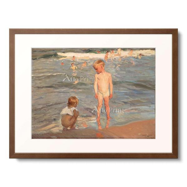 Artist:  Sorolla, Joaquin,1863-1923 Imagetitle:  Bathing children at the beach of Valencia. 1910 Dimensions:  69,9 x 95,...