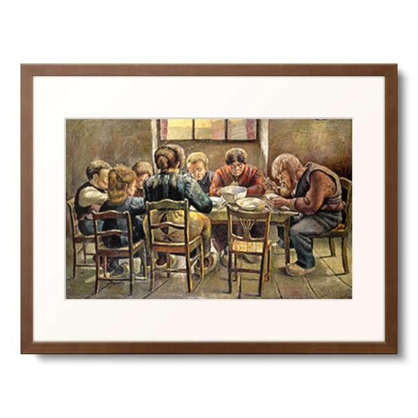 Artist:  Morgner, Wilhelm,1891-1917 Imagetitle:  Lunch (Farmer's meal). 1910 Dimensions:  160 x 250 cm Medium:  Oil/Canv...