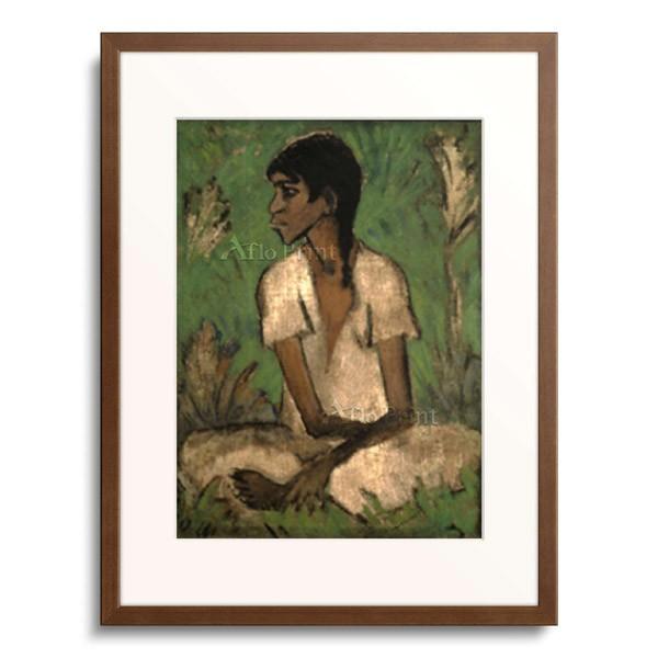 Artist:  Mueller, Otto,1874-1930 Imagetitle:  Gypsy. undated (about 1927) Dimensions:  100,5 x 75 cm Medium:  Leimfarbe/...