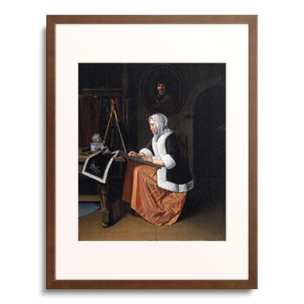 Artist:  Werff, Pieter van der zugeschrieben,1665-1731 Imagetitle:  Paintress in the studio. Dimensions:  37 x 31 cm Med...