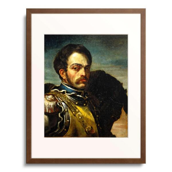 作家名:テオドール・ジェリコー国籍:フランスジャンル :ロマン派Artist: Gericault, Theodore,1791-1824 Imagetitle:Bildnis eines Schutzen im Harnisch. 181...