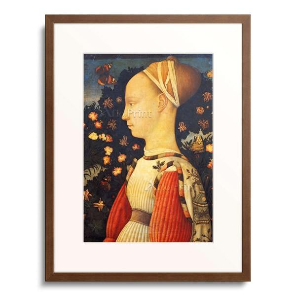 所蔵：ルーヴル美術館Artist:  Pisanello (Antonio Puccio),1395-1455 Medium:  Portrait of Ginevra d' Este. Dimensions:  43 x 30 cm Me...