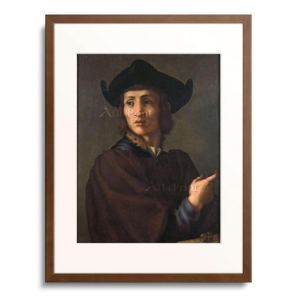 所蔵：ルーヴル美術館Artist:  Pontormo,Jacopo Carucci da,1494-1556/57 Imagetitle:  Portrait of a Goldsmith. Dimensions:  70 x 53 cm...