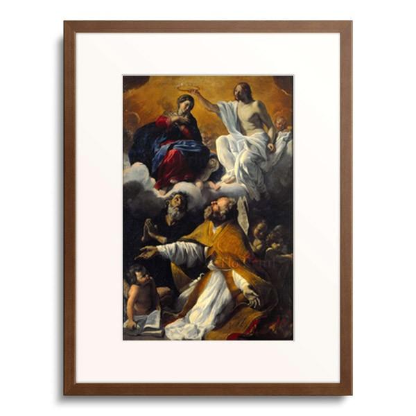 所蔵：ルーヴル美術館Artist:  Lanfranco, Giovanni,1582-1647 Imagetitle:  Marienkronung mit den hll. Augustinus und Wilhelm von Aqui...
