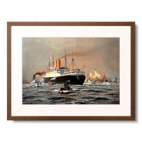 作家名:ウィリー・ストワArtist: Stower, Willy,1864-1931 国籍:ドイツImagetitle:Der Hapag-Dampfer "Deutschland" bei der Ankunft in New York...