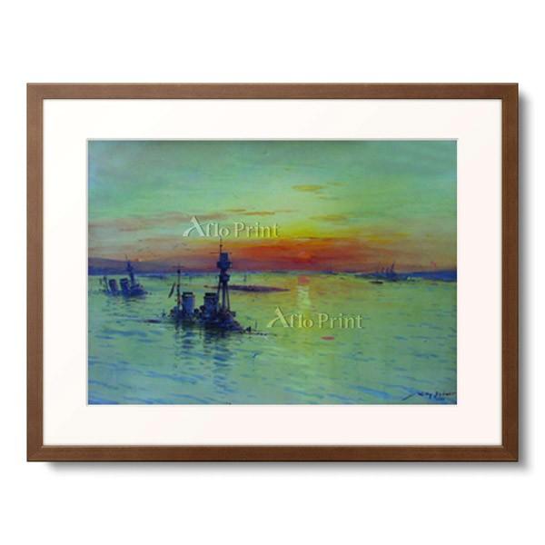 作家名:ウィリー・ストワArtist: Stower, Willy,1864-1931 国籍:ドイツImagetitle:Das Grosslinienschiff S.M.S."Kaiserin" in Scapa Flow am 21....