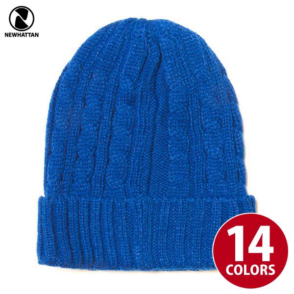 Acrylic Knit Hat With CuffAcrylic Cable Knit Hat【ブランド】NEWHATTAN（ニューハッタン）【品番】3024【素材】アクリル100%【カラー】ブラック/Blackネイビー/Navyダークブ...