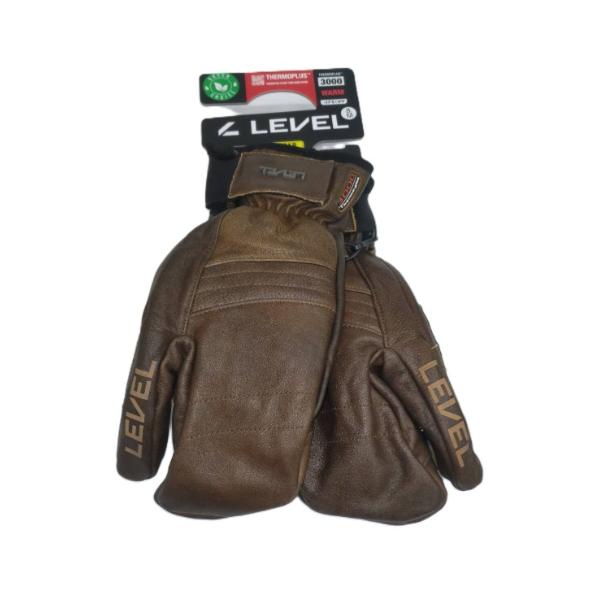 マニア向けのブランドながら、毎年コンスタントの売れているLEVEL革グローブのしなやかさと標高3000m対応の保温性WARMTH INDEX 3000 - WarmFIT NaturalMATERIAL 防水加工ゴートレザー（山羊革) パー...