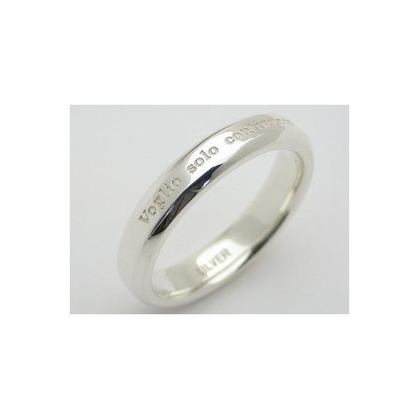 商品番号RM003  商品名メッセージリング シルバー アクセサリー 刻印可  サイズ幅4mm 重量5g  素材シルバー925  表面メッセージVoglio solo continuare a Loving You (あなたを愛し続けること...