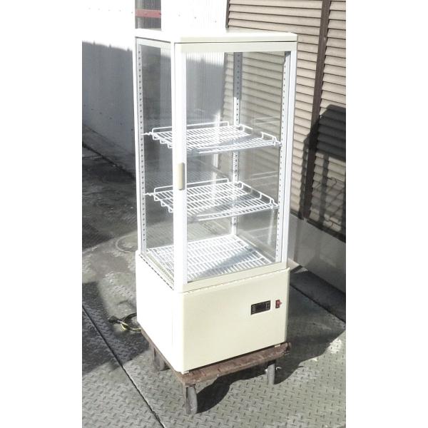 【保証付】20年製 城島(株)　業務用4面ガラス冷蔵ショーケース HJR-FG100SWT 100V　幅420×奥380×高1100 MT2512291326