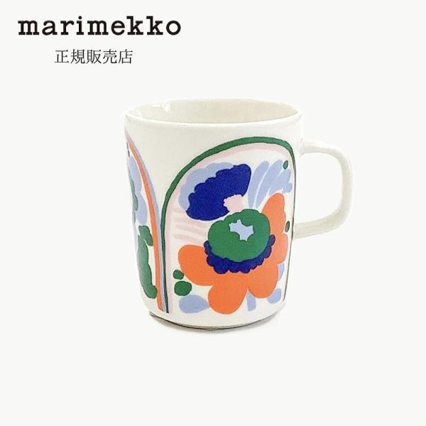 【マリメッコ正規販売店】ブランド：marimekko（マリメッコ）柄：Karuselli（カルセッリ）サイズ（約）：直径8cm　高さ9.5cm　持ち手縦4.5cm　持ち手横2.5cm容　量：約250ml材　質：磁器※電子レンジ、オーブン、食...
