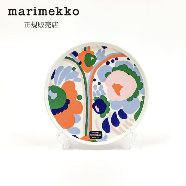 【マリメッコ正規販売店】ブランド：marimekko（マリメッコ）柄：Karuselli（カルセッリ）サイズ（約）：直径20cm　高さ2cm材　質：磁器※電子レンジ、オーブン、食洗器対応※材質の特性上、表面にピンホール（小さな穴）や黒い点が...