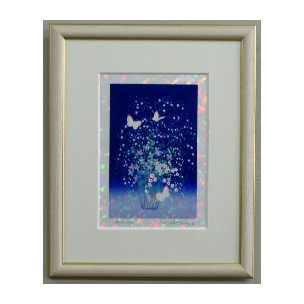 作品名　小さな花    作家名　吉岡浩太郎    ○作品詳細    作品の種類　ジグレスクリーン版画・クリスタルラメプリント加工    作品の詳細　エディション1000部/作家サイン    絵サイズ　15.0X10.0センチ    額縁サイ...