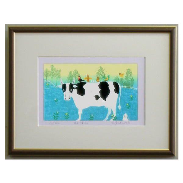 作品名 ひと休み    作家名 吉岡浩太郎    ○作品詳細    作品の種類シルクスクリーン版画    作品の詳細エディション500部/作家サイン    絵サイズ22.7X13.6センチ    額縁サイズ40.0X31.0センチ    額...