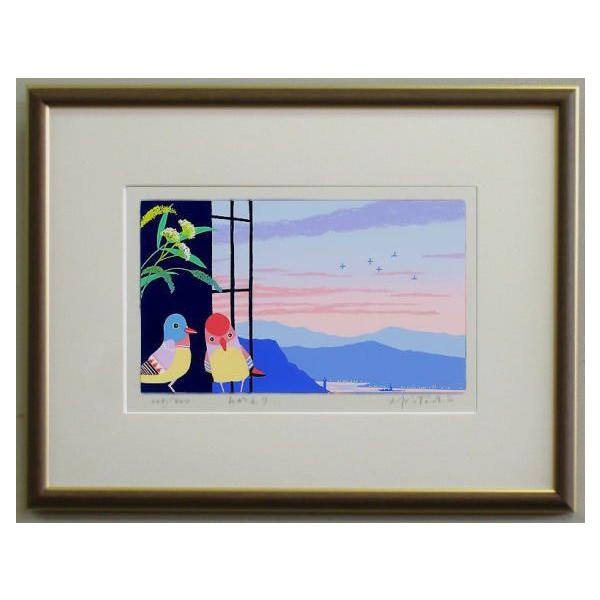 作品名 おかえり    作家名 吉岡浩太郎    ○作品詳細    作品の種類シルクスクリーン版画    作品の詳細エディション500部/作家サイン    絵サイズ22.7X13.6センチ    額縁サイズ40.0X31.0センチ    額...