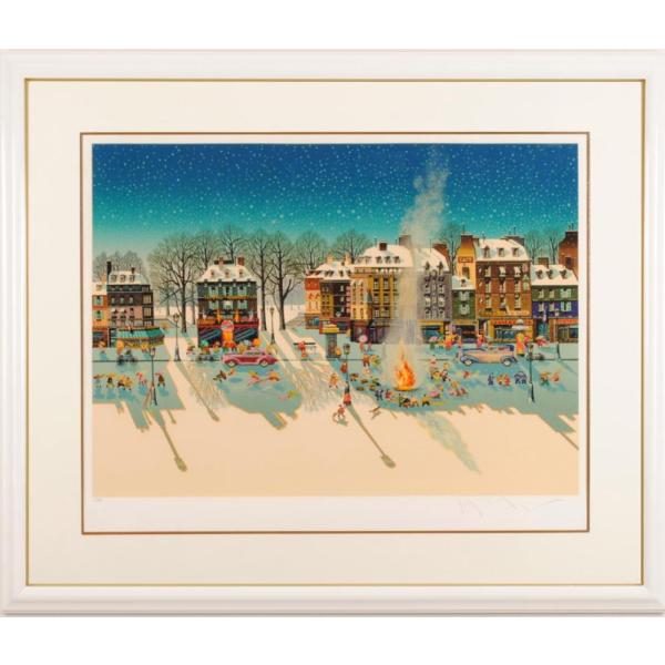 【発売日：2026年02月13日】画家名：ヒロ・ヤマガタ作品名：スノーファイヤー絵のサイズ：W80,1×H58,6cm額装サイズ：W111×H92,5cm版画の技法：シルクスクリーンサイン：作家直筆鉛筆サイン納期：10日