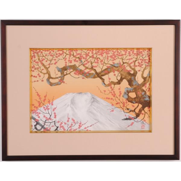 画家名：牧 進作品名：悠久景福絵のサイズ：W33×H22cm額装サイズ：W50×H39,5cm版画の技法：シルクスクリーンサイン：刷り込みサインと落款納期：14日