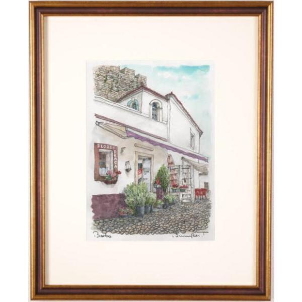 【発売日：2023年12月11日】画家名：高橋文平 作品名：ボルバ絵のサイズ:W19,5×H26,5cm(F3号)額装サイズ：W38×H45,5cm絵画の技法：水彩画サイン：作家直筆サイン納期：7日