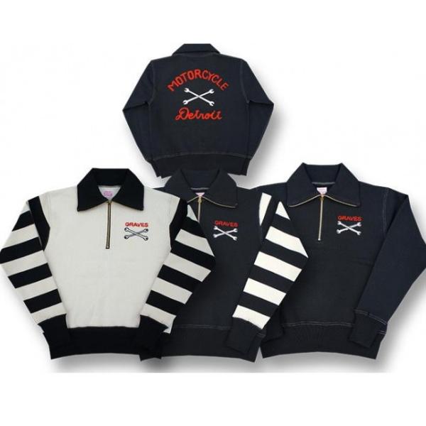 全国どこでも送料無料！！【CUSHMAN】ハーフジップタートルネック スウェット(GRAVES)【クッシュマン】メンズ＆レディース アメカジ※詳細は商品説明をご覧ください。