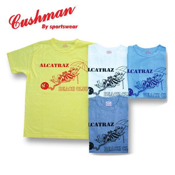 全国送料無料！代金引換手数料無料！！【CUSHMAN】 リサイクルコットンTee (ALCATRAZ)【クッシュマン】メンズ　レディース 半袖Tシャツ　綿CUSHMAN-26412●日本製●コットン100％▼▼▼詳細は商品説明文をご覧ください。
